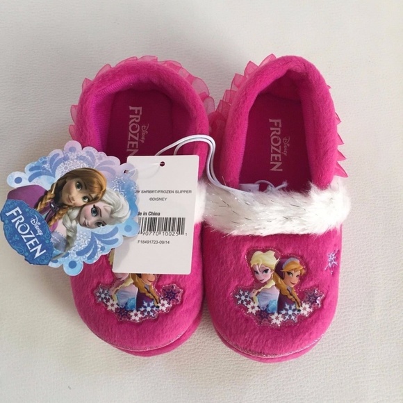 Disney | Shoes | Disney Girl Frozen Annaelsa Toddler Slippers 56 | Poshmark